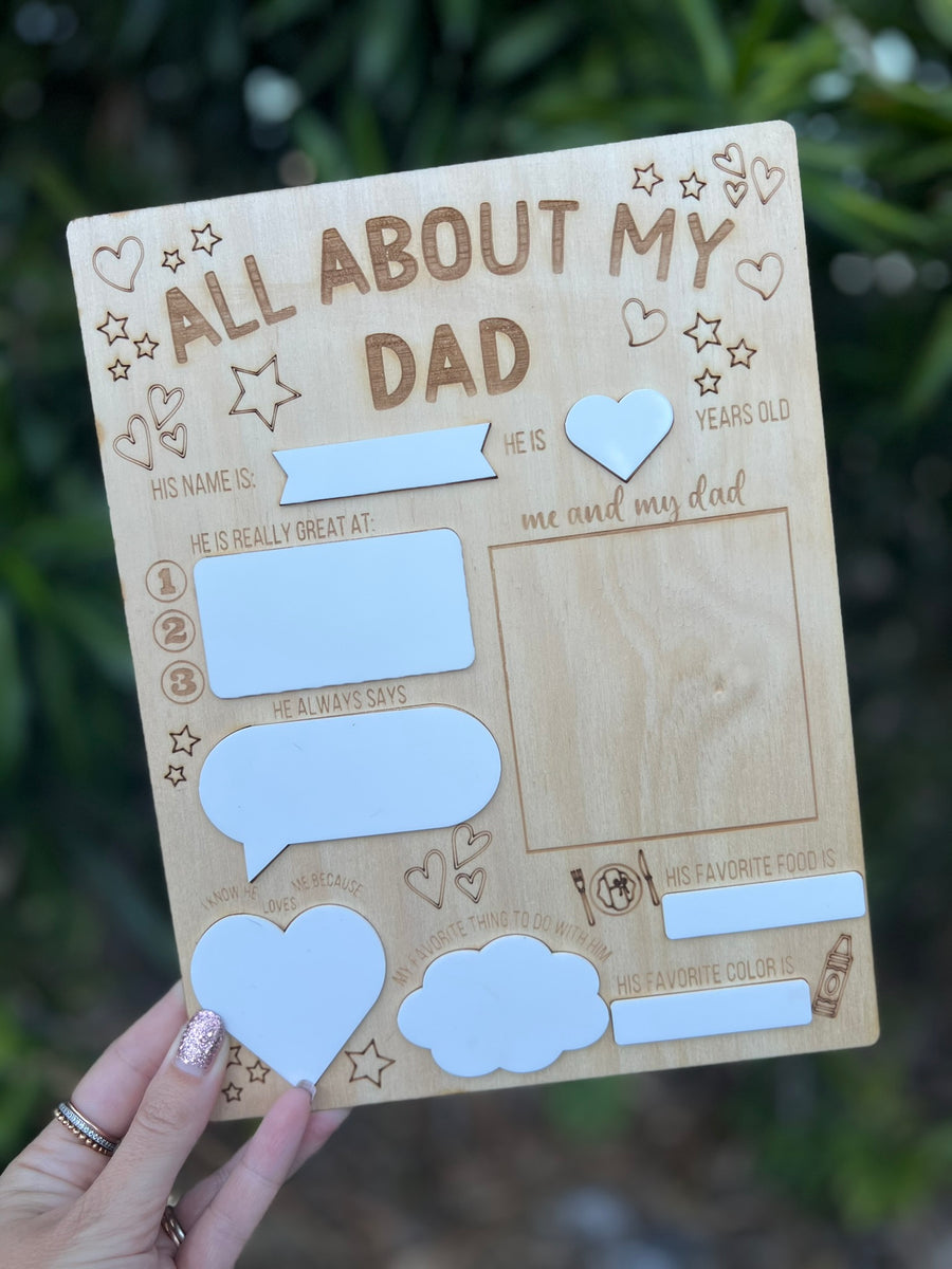 All About My Dad Board – Shimmer by Shannyn